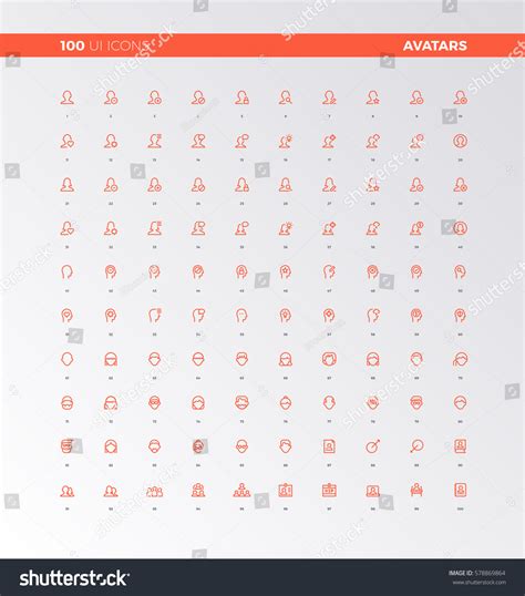 Ui Icons Human Heads People Avatars 库存矢量图（免版税）578869864 Shutterstock