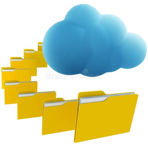 Folders And Cloud Computing Concept Stock Illustration Illustration