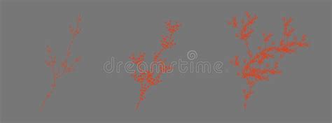 Set Of Vector Dendritical Recursion Design Plant Like L System