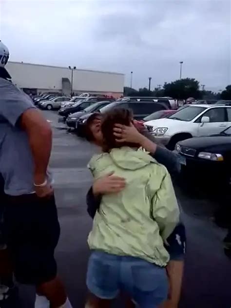 Two Fucked Up Sluts Kissing And Fingering Each Other In Public On Top Of A Car In A Parking Lot