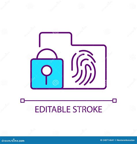 Security Of Biometric Data Rgb Color Icon Stock Vector Illustration Of Safety Personal 248714641