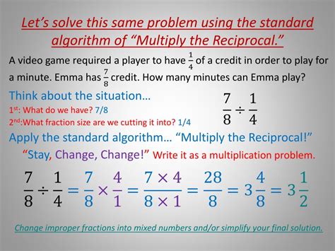 Ppt Dividing Fractions By Fractions Powerpoint Presentation Free