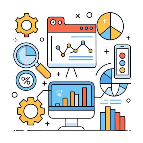 Data Analytics With Graphs Charts And Mobile Phone Premium Ai Generated Vector