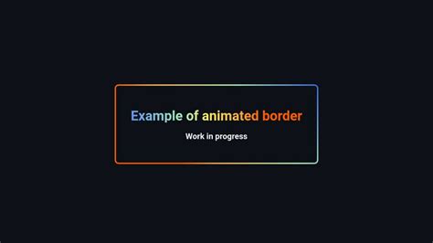Animated Border