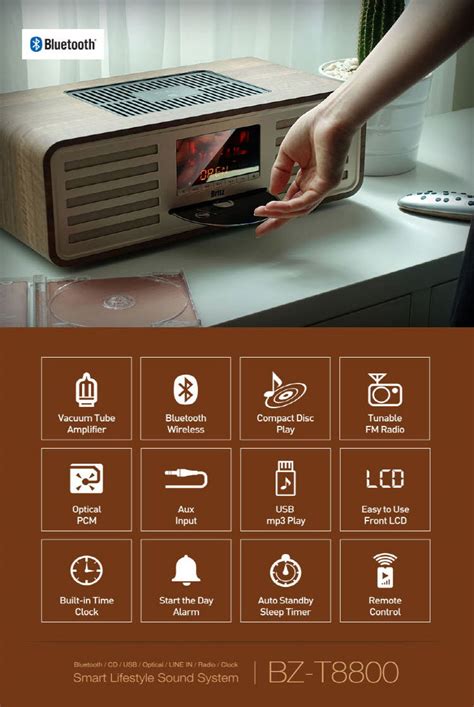 브리츠 하이엔드 진공관 블루투스 오디오 Bz T8800britz