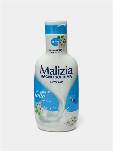 Гель-пена для душа и ванны Malizia Bath Foam Milk Cream Latte, 1 л ...