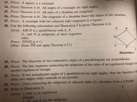 Solved Prove A Square Is A Rectangle Prove Theorem Chegg