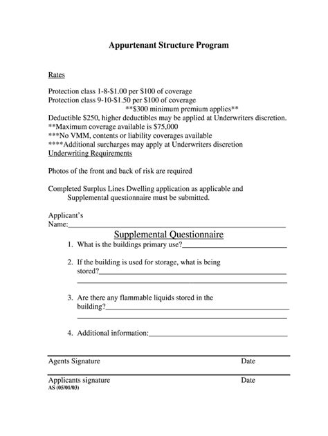 Fillable Online Appurtenant Structure Program Risk Placement Fax