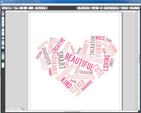 Heart Shaped Word Cloud Vinyl Word Art Unoriginal Mom