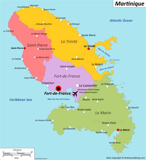 Martinique Map France Maps Of Martinique Island