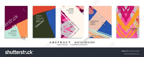 Abstract Backgrouns Set Grunge Texture Minimalistic Stock Vector