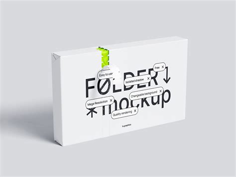 Standing Folder Free Mockup With Perforation — Free Mockup World