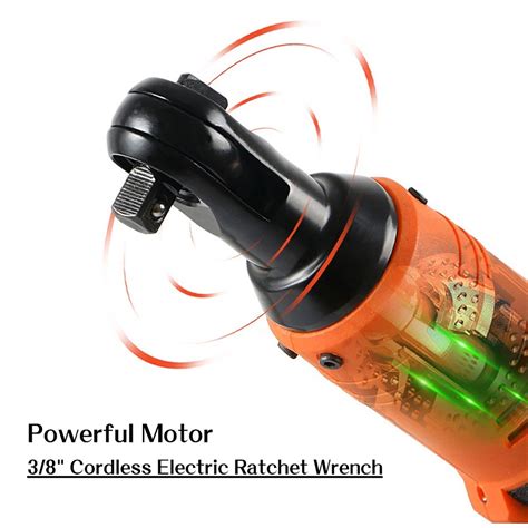 42v 38 90nm Electric Cordless Led Ratchet Right Angle Wrench Tool