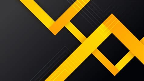 Premium Vector Modern Black And Yellow Golden Color Shape Overlap