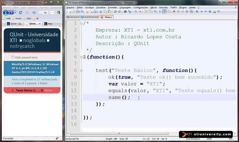 Universidade Xti Jquery 55 Qunit E Testes Unitários Com