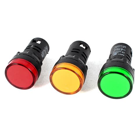 Pieces AD D S Green Yellow Red Pilot Light Panel Indicator Mm DC V Walmart