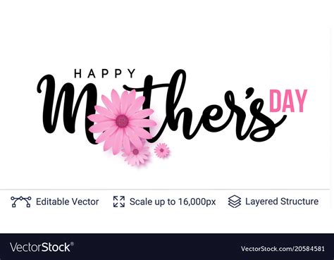 Mother Day Greeting Card Template Royalty Free Vector Image