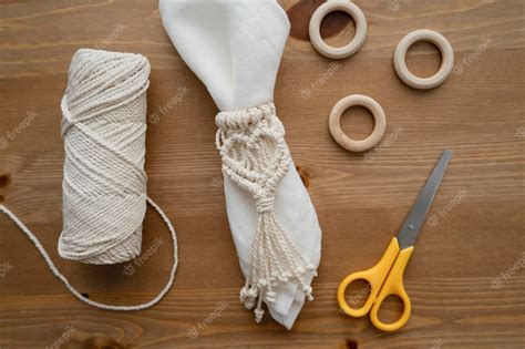 Premium Photo Macrame Materials And Products Are On The Table