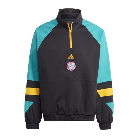 adidas FC Bayern München Icon Tracktop Jacke Schwarz Fanoutfit Replica
