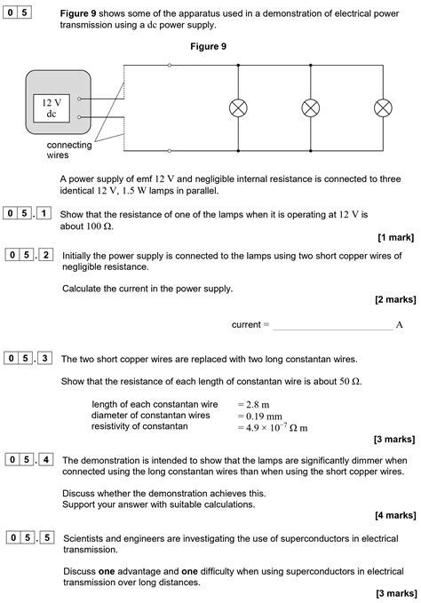 A Level Aqa Physics Resistance And Resistivity Figure 9 Shows Some Of The Appar