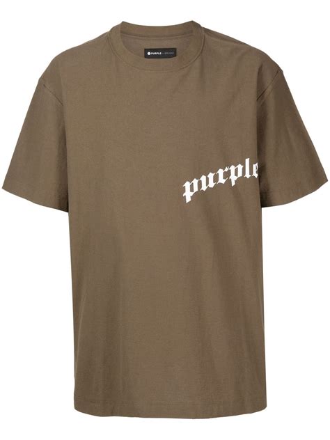 Purple Brand Logo Print Short Sleeve T Shirt Farfetch
