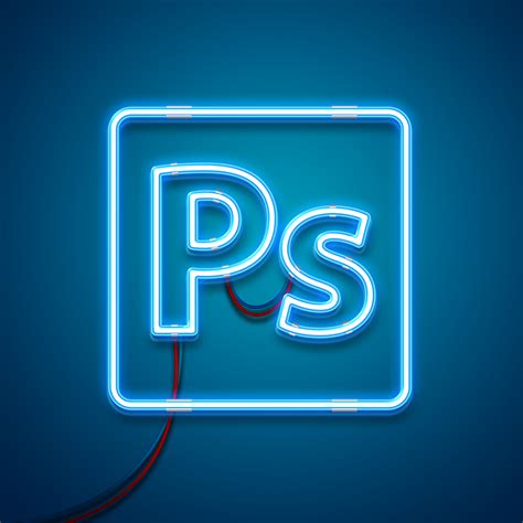 Neon Light Photoshop Effect Mockup — Free Mockup World