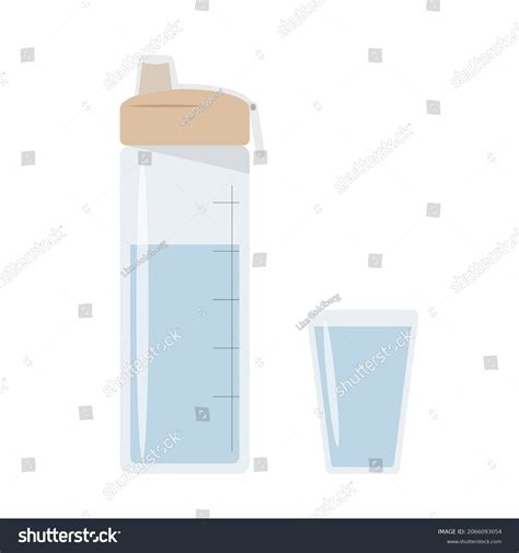 Plastic Bottle Glass Water Water Drop เวกเตอร์สต็อก ปลอดค่าลิขสิทธิ์