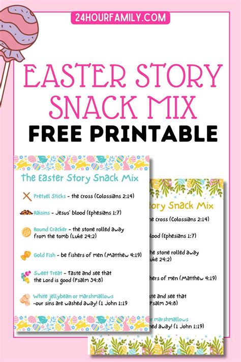 Easter Story Snack Mix Free Printable Artofit