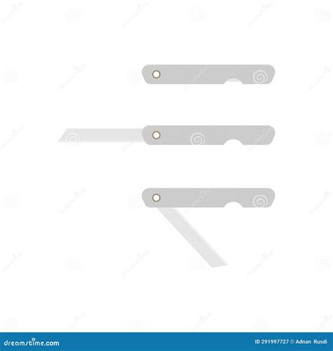 Boxcutter Flat Design Vector Illustration Blade Stationery Knife