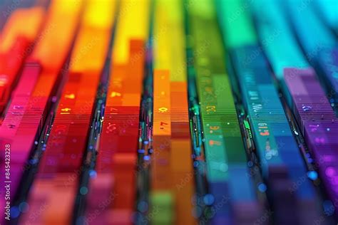 Multicolored Stock Performance Bar Chart An Engaging Bar Chart With A Rainbow Of Colors