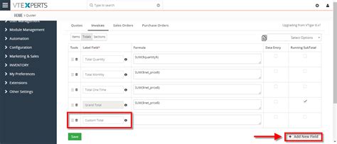 Add Custom Total In Invoices In Vtiger 7 Vtiger Experts