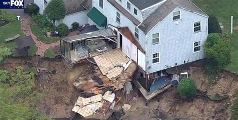 Long Island Flooding Collapses Entire Road Prompts Rescues As