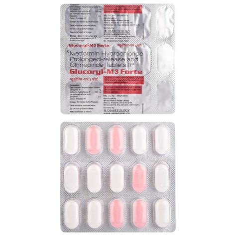 Glucoryl M3 Forte Strip Of 15 Tablets Health And Personal Care