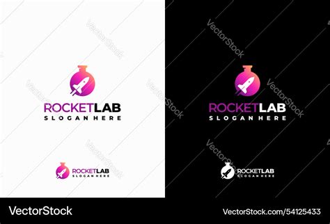 Rocket Lab Logo Designs Concept Space Research Vector Image