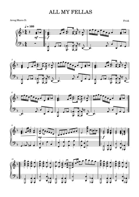All My Fellas Piano Solo Digital Sheet Music Sheet Music Plus