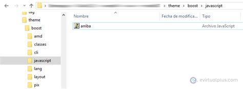 Cómo crear un Botón Ir Arriba Back to top en Moodle EVirtualplus