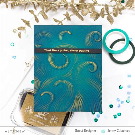 Altenew Mighty Waves 3d Embossing Folder Adventure Nature Tropical