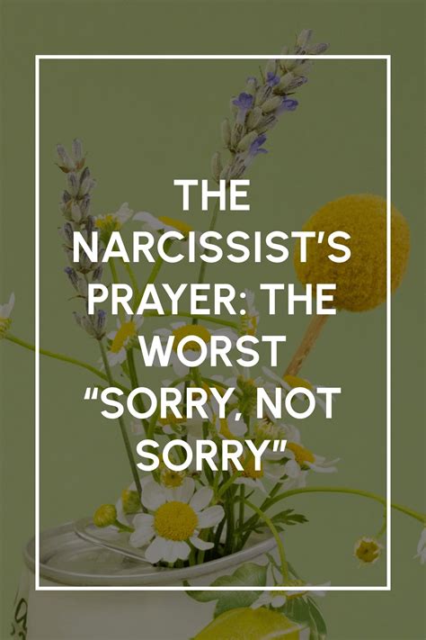 The narcissist s prayer the worst sorry not sorry – Artofit