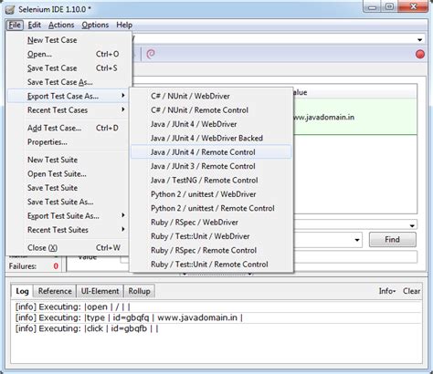 Exporting Junit NgDeveloper