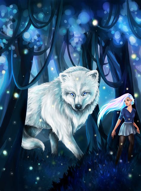 Arctic Wolf Anime Girl
