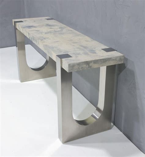 Scala Luxury Console With Goatskin Top For Sale At 1stdibs