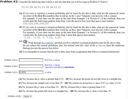 Solved Problem Consider The Following Data Which Is Chegg