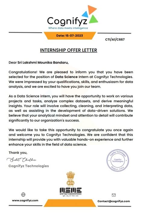 Sri Lakshmi Mounika Bandaru On Linkedin Cognifyztechnologies