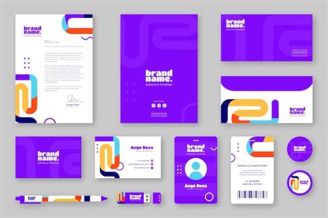 Premium Vector Flat Design Business Stationery Template