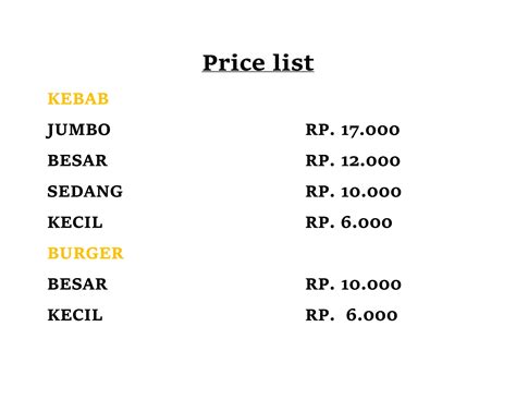 Harga Kebab Untuk Area Sekitar Pswadocx