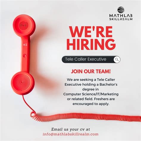 mathlab skillrealm on linkedin jobopening telecallerexecutive