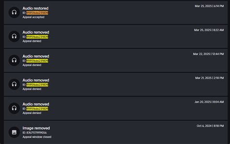 Audio Still Getting Auto Moderated After It Was Removed Already Terminating My Account In The