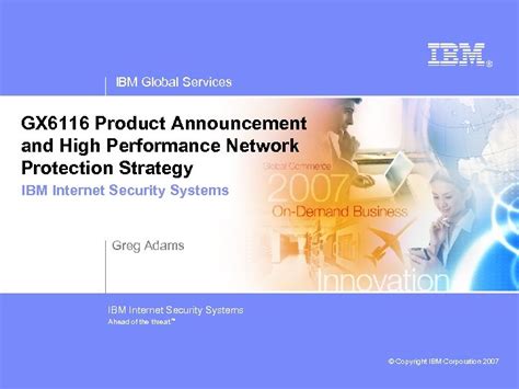 IBM Global Services GX Product Announcement And