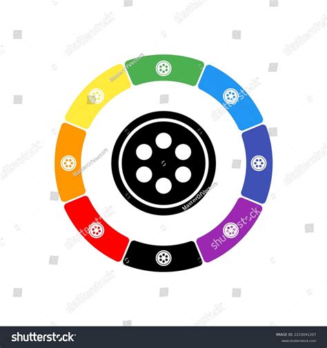 Large Black Optic Cable Symbol Center Stock Vector Royalty Free