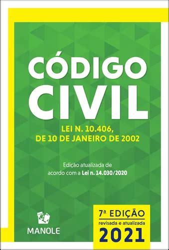 Código Civil Lei N 10406 De 10 De Janeiro De 2002 De Manole